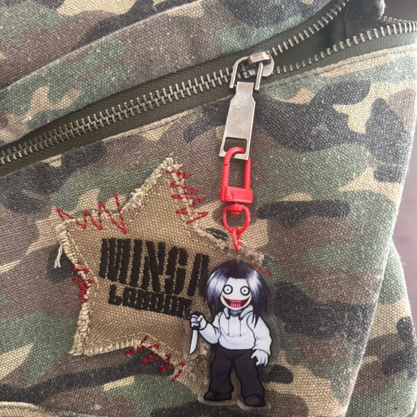 Jeff the Killer Red Acrylic Keychain - Etsy