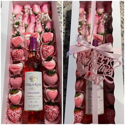 Rose and Wine Box: 20x7x4 contents NOT Included, Box Only sold in ...