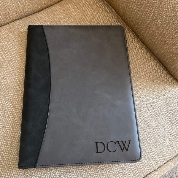 Personalized LEATHER PORTFOLIO for Men Women Corporate Business ...