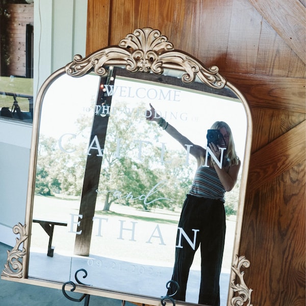 Wedding Welcome Sign | Customizable Names - for Mirror, Acrylic ...
