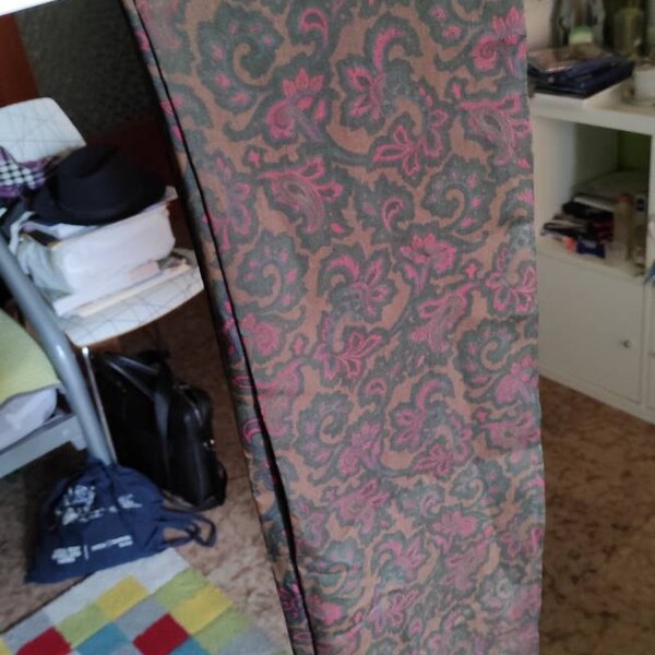 Mens Vintage Paisley 60's Blue Kipper Tie, Gents Rare Retro Psychedelic ...