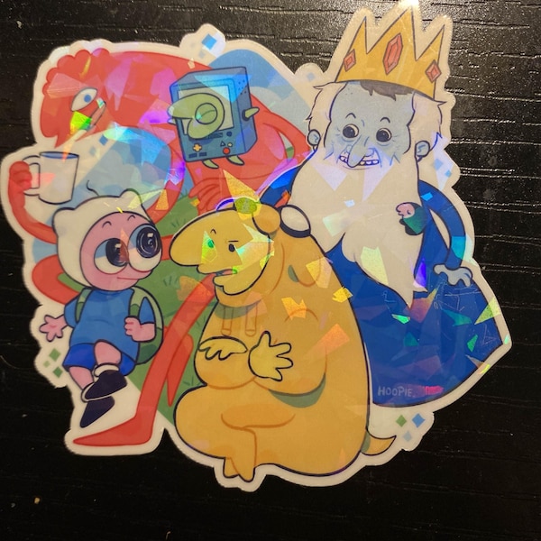 Smiling Friends & Adventure Time Crossover Holographic Sticker - Etsy