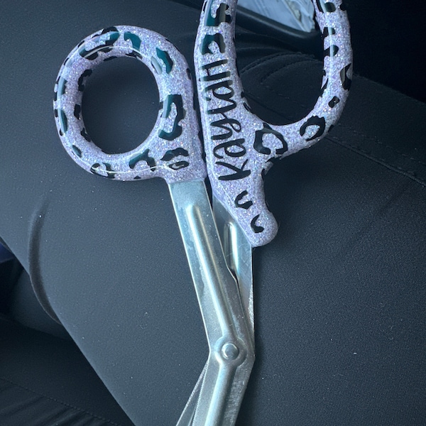 Personalized Medical Scissors, EMT Shears, Trauma Shears, Cheetah Print ...