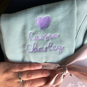 CUSTOM EMBROIDERED CREW Custom Embroidered Crew Neck Sweatshirt - Etsy