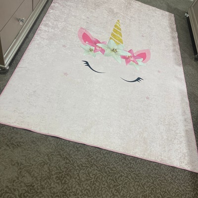 Rectangle Pink Unicorn Kids Rugbestselling Girls Rugsanti-slip Girls ...