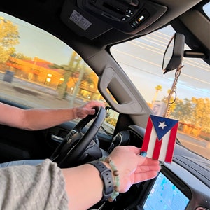Puerto Rican Flag Rear View Mirror Accessory / Car Hanging | Etsy