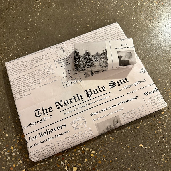 The North Pole Newspaper Eco-friendly Christmas Gift From Santa PLASTIC ...