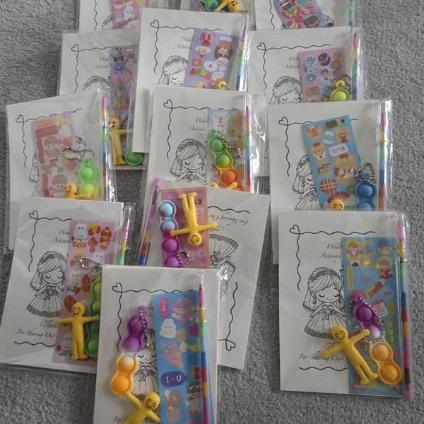 Wedding Children Activity Pack, A6, Personalised, Customised, Bride ...
