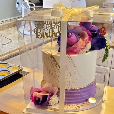 5 Sets Flower Cake Gift Boxes With Clear Mini Cake - Etsy