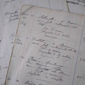 Large Antique Vintage French Handwritten Calligraphy Ledger - Etsy