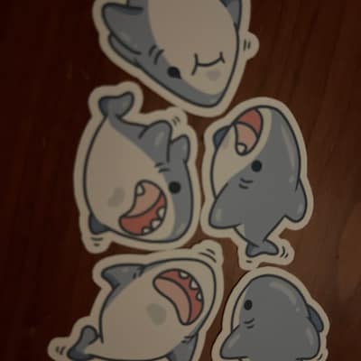 Cute Shark Sticker Set, Baby Shark Stickers - Etsy