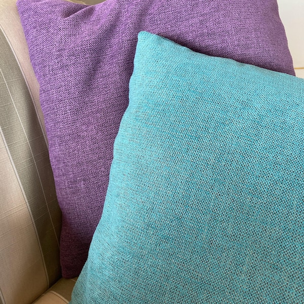 Lavender Purple Linen Pillow, Cotton Linen Soft Fabric, Linen Throw ...
