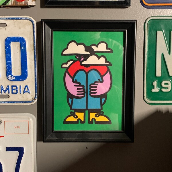 Bad Apple Art Print 5 X 5 Fruit Angry Apple Pie Illustration Kitchen - Etsy