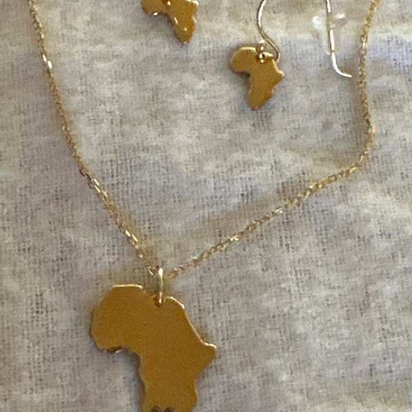 Silver Africa Necklace , Africa Map Necklace, Africa Shaped Necklace ...