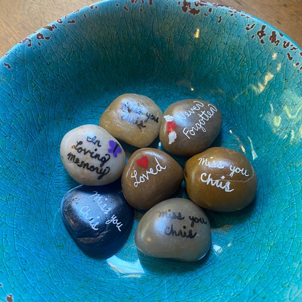 Bereavement Word Stones, Handpainted Grief & Loss Rocks, Memory Stones ...