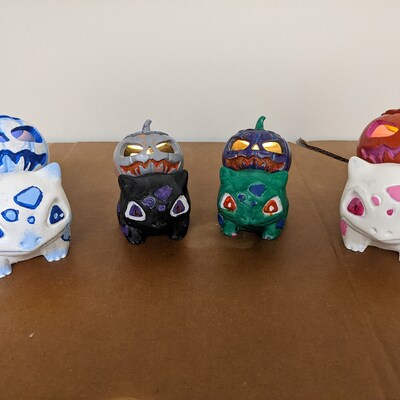 Halloween Pumpkin Bulbasaur With Light - Etsy