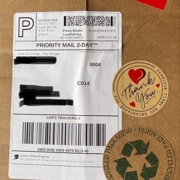 Free U.S. Shipping - Recycled Packaging Sticker - Let Customers Know ...
