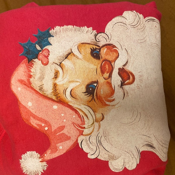 Pink Santa Retro Christmas T-shirts Sweatshirts for Women Pink ...