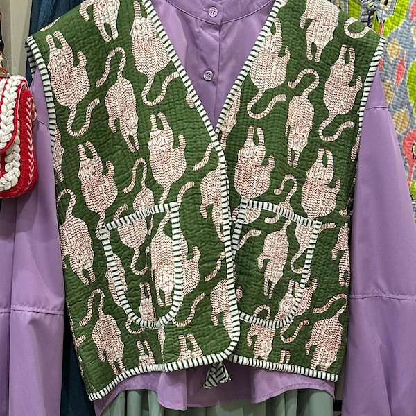 Cotton Women's Quilted Jacket Patchwork Boho Style Quilted Handmade ...