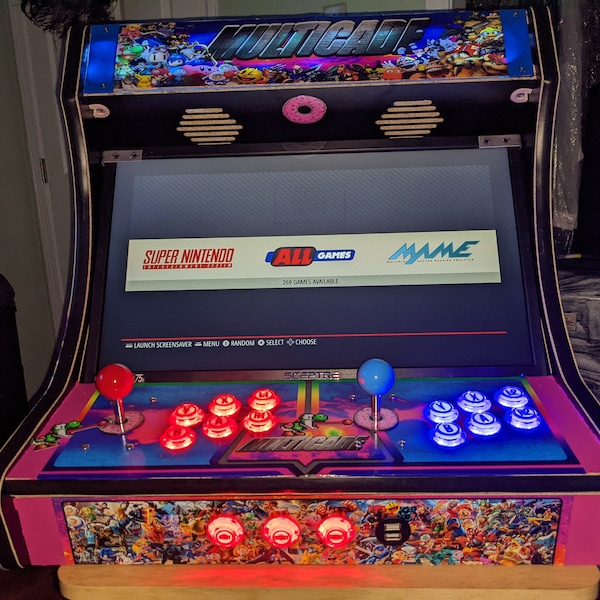 Arcade Classics Multicade Bartop Cabinet Graphics Decals Stickers Set ...