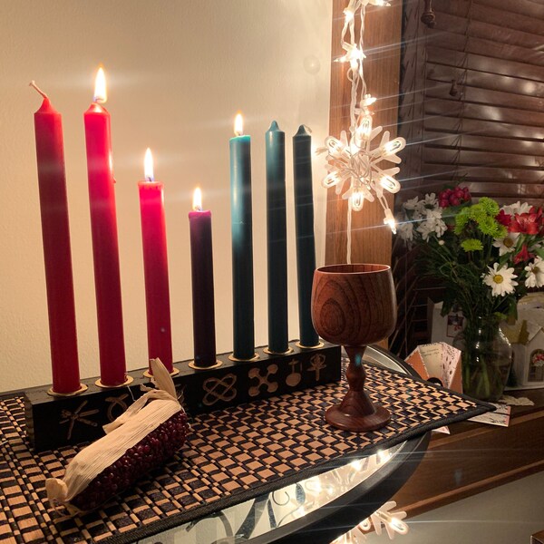 Kwanzaa Kinara - Seven Principles of "kwanzaa" Kinara Celebration Set ...
