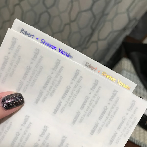 50 Small Return Address Label,small Clear Address,custom Address Label ...