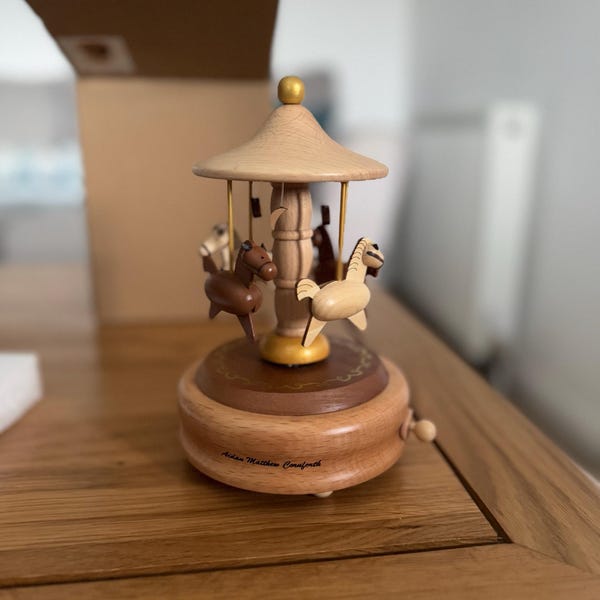 Ballet Girl Cake Birthday Music Box, Wooden Music Box, Custom Wooden ...