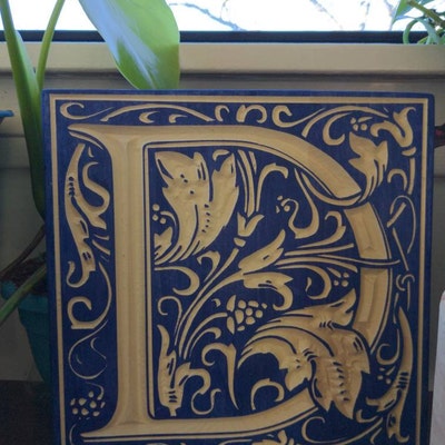 Engraved Letter C Times New Roman Font Wood Wall Art Wood - Etsy