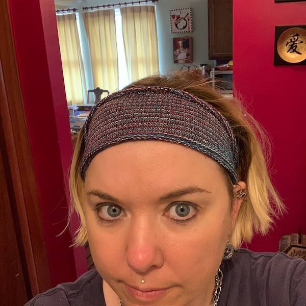 Narrow Hippie Knitted Headband Natural Yoga Headbands Boho Festival