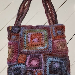 Crochet PATTERN Square Scramble Sack Crochet Tote Bag Pattern, Boho ...