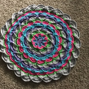 Flower Puddles Mandala Blanket Crochet Pattern - Etsy
