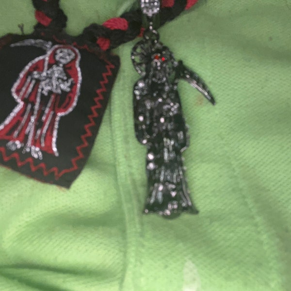 Red Santa Muerte Rosary - Etsy