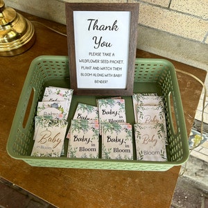 Baby Shower Seed Packet Favors, Baby Shower Favors, Baby in Bloom, Let ...