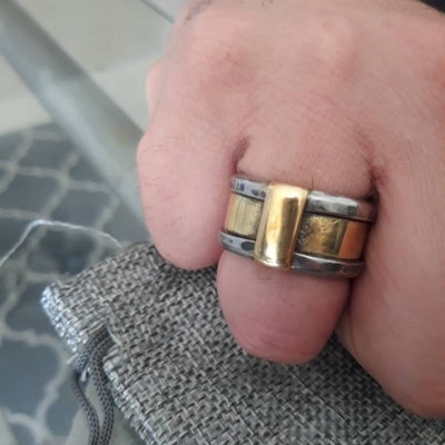 Black Iron Ring Band, Hand Forged Pagan Ring, Adjustable Men's or Women ...