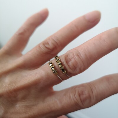 Fidget Anxiety Ring, Worry Ring. Anti Stress Ring. Bead Ring ...