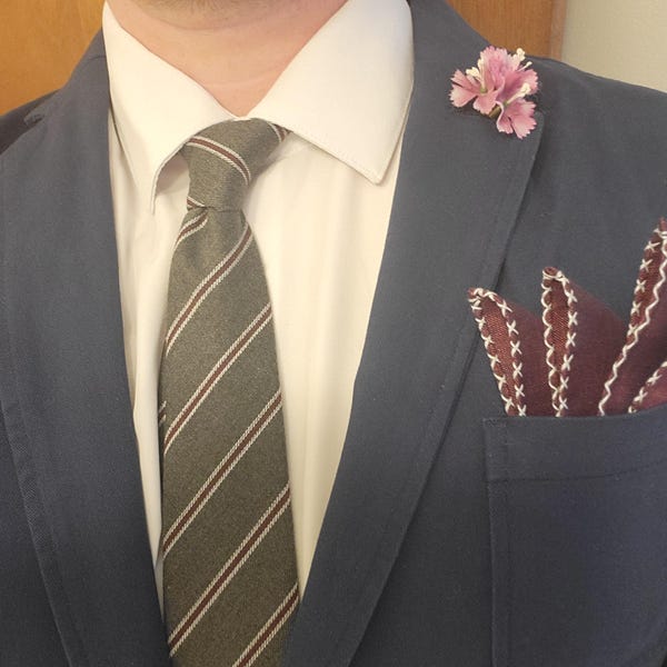 Otis & Oliver Mens Skinny Floral Tie Cotton Necktie- Great for Weddings ...