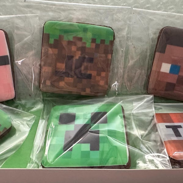 Minecraft Cookies, Minecraft Birthday, Minecraft Birthday Party ...