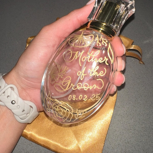 Engraved Perfume Bottle | Refillable Perfume Bottle | Mother of Bride ...