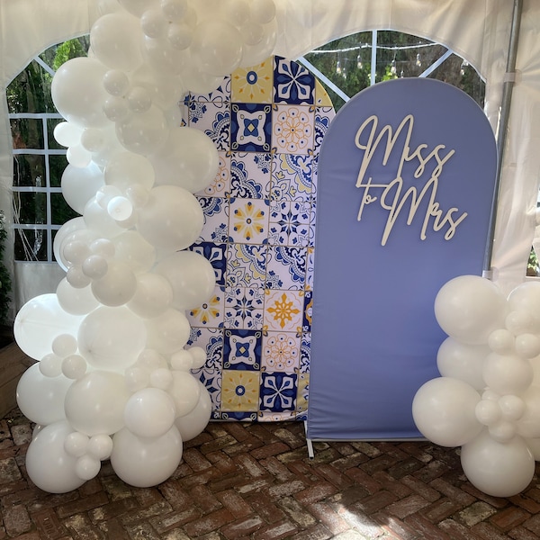 Mediterranean Lemon Arch Backdrop Stand Frame Cover Custom Positano ...