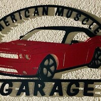 American Muscle Garage Metal Car Sign 2008 2009 2010 2011 2012 2013 ...