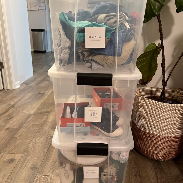 Custom Organization Labels for Storage Bins (minimalist) / Weatherproof ...