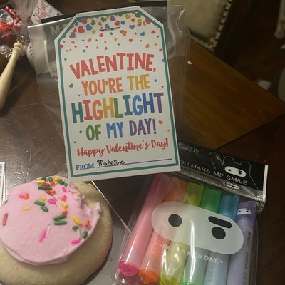 Highlighter Valentine Tags, You're the Highlight of My Day Valentine ...