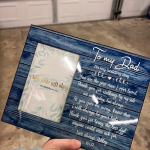 Dad Wedding Gift Picture Frame / Father of the Bride Gift ...