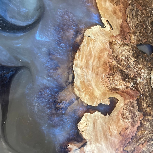 Box Elder Coffee Table, River Table, Merlot Resin - Etsy