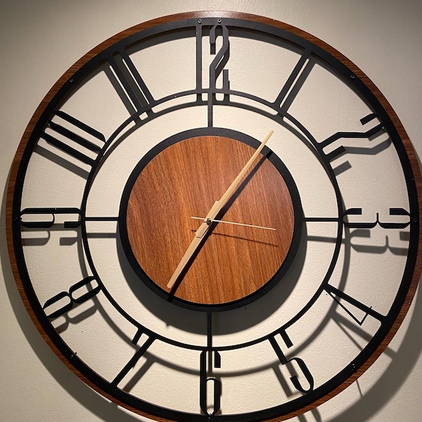 World Map Metal Wall Clock, Earth Wall Clock, Geographic Compass Clock ...