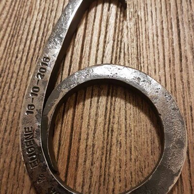 Wrought Iron Letter H, Forged Letters, 6th Anniversary Gift, Forged ...