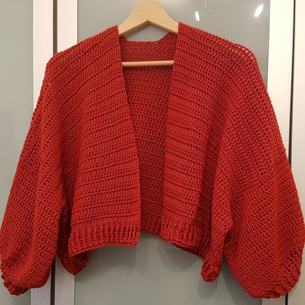 Cropped Cardi Crochet Cardigan Pattern - Etsy