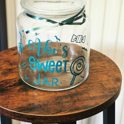 Personalised Sweet Jar, Treat Jar, Glass Sweet Jar, Daddys Sweet Jar ...