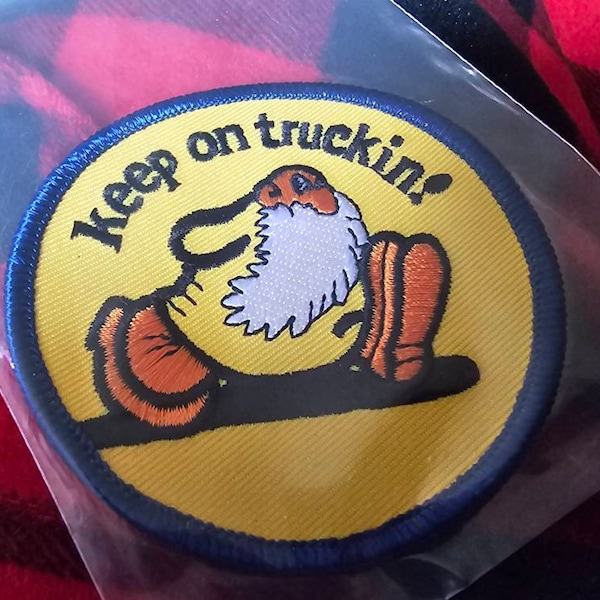 Vintage Robert Crumb Mr. Natural "keep on Trucking" Embroidered Iron on ...
