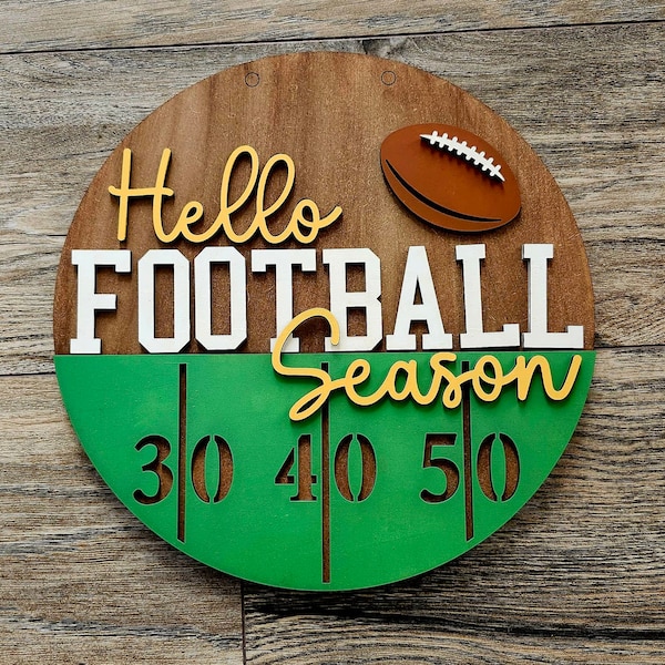 Sport Season Sign Bundle, Digital Download, Round Door Hanger Svg ...